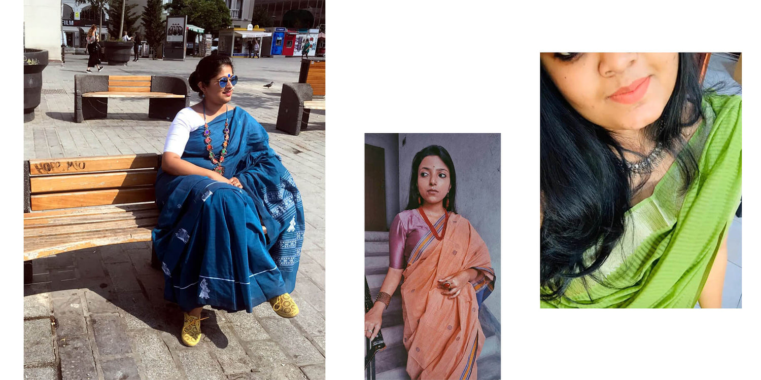 Niram Neela | Handwoven and handcrafted sarees